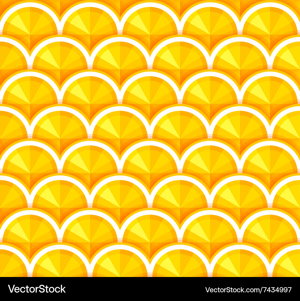 Seamless background with orange slices Royalty Free Vector