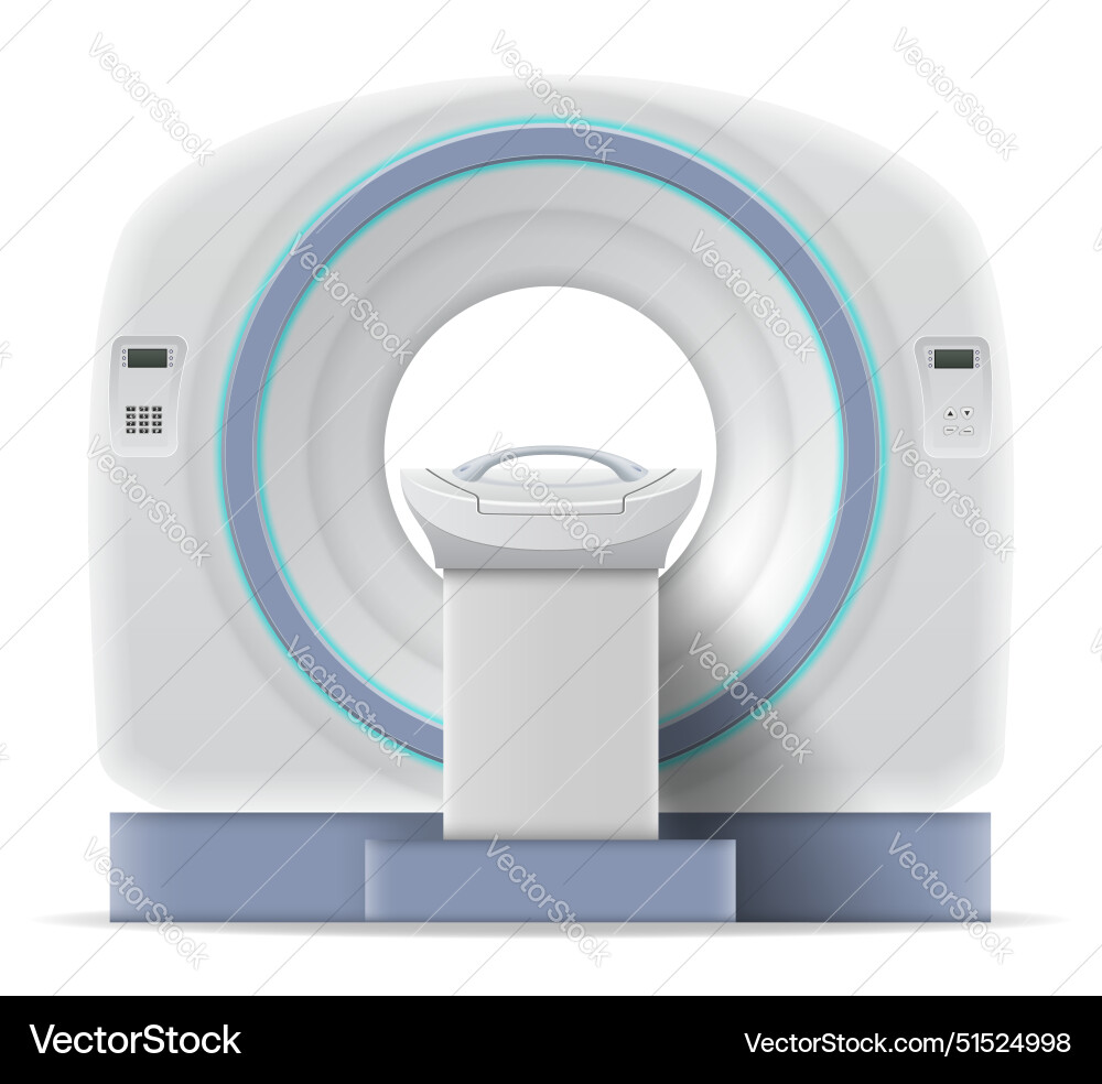 Ct mri scanner machine for medical research Vector Image