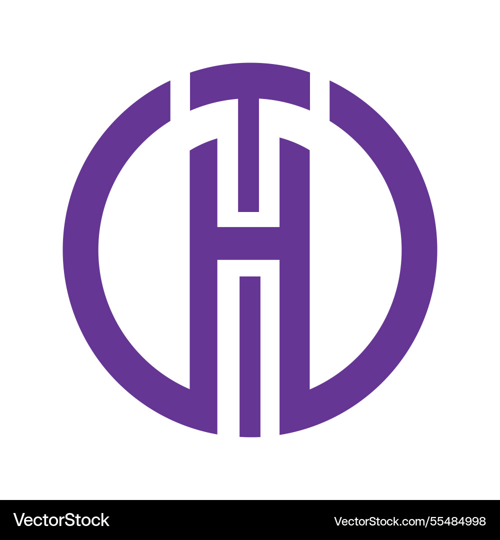 Custom letter designs thi templates and download Vector Image