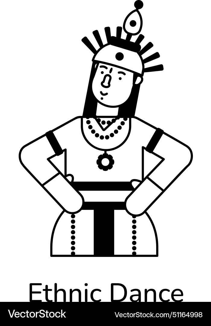 Ethnic dance Royalty Free Vector Image - VectorStock