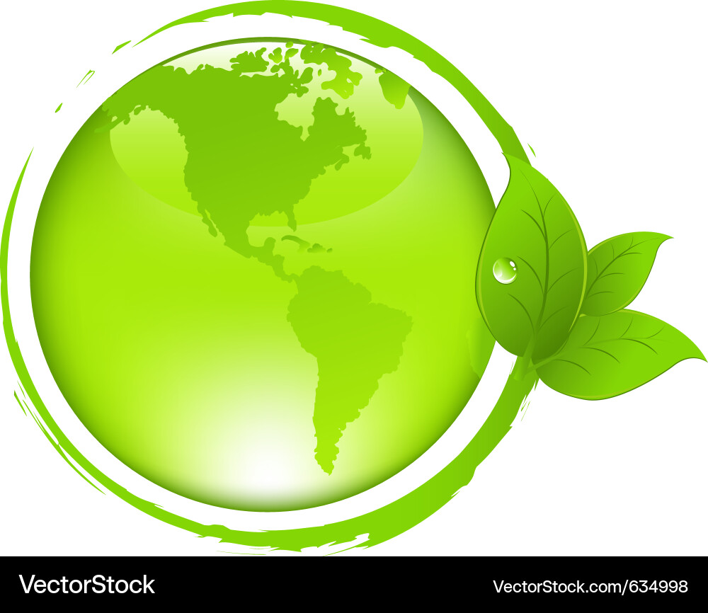 Green earth Royalty Free Vector Image - VectorStock