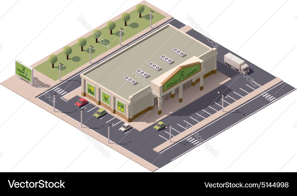 Isometric shopping mall Royalty Free Vector Image