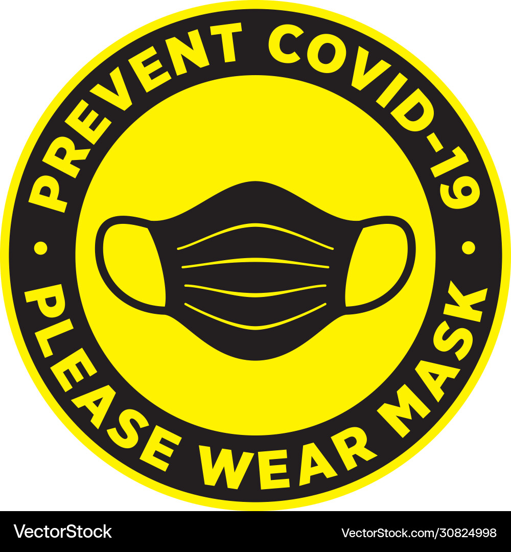 Medical Mask Hygiene Reminder Royalty Free Vector Image