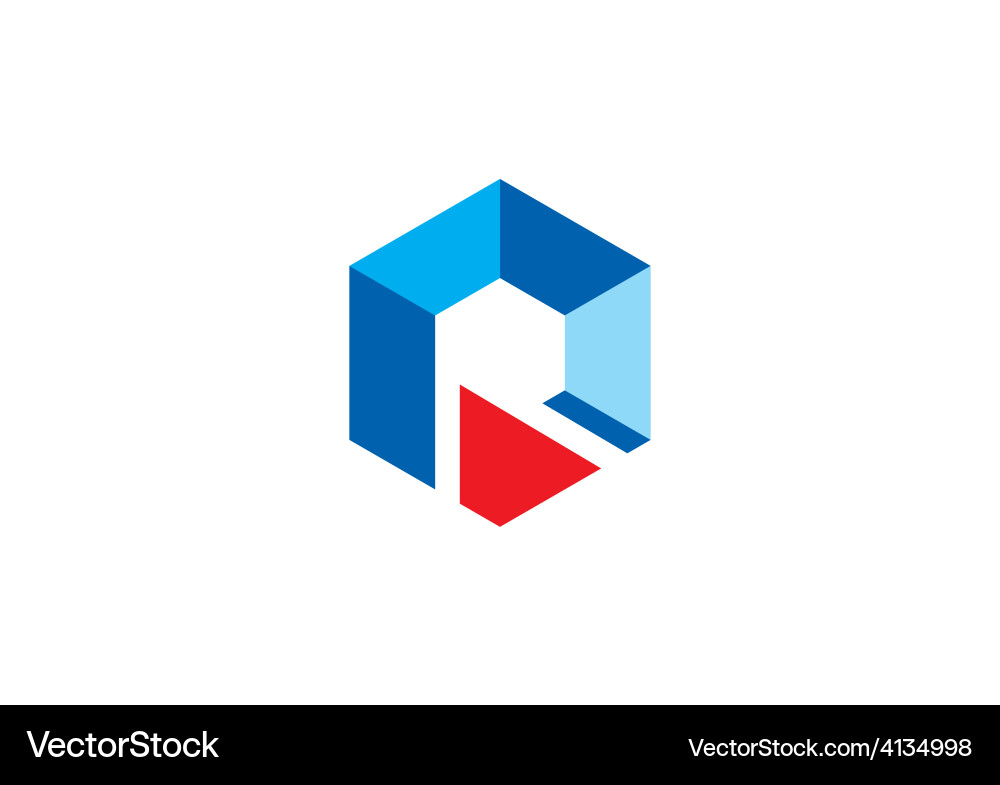 Polygon business logo Royalty Free Vector Image