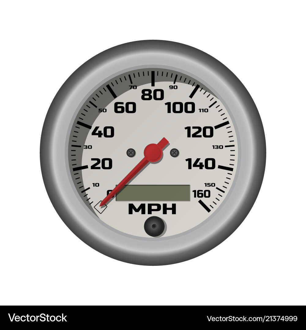 Car speedometer in a realistic style Royalty Free Vector