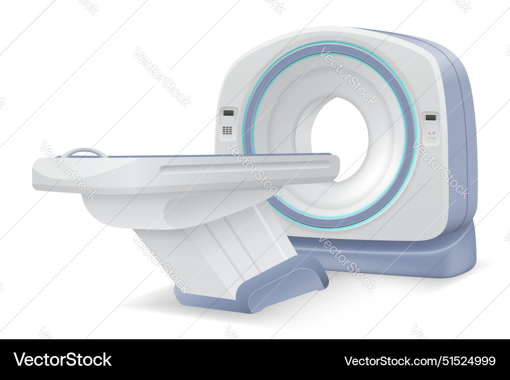 Ct mri scanner machine for medical research Vector Image