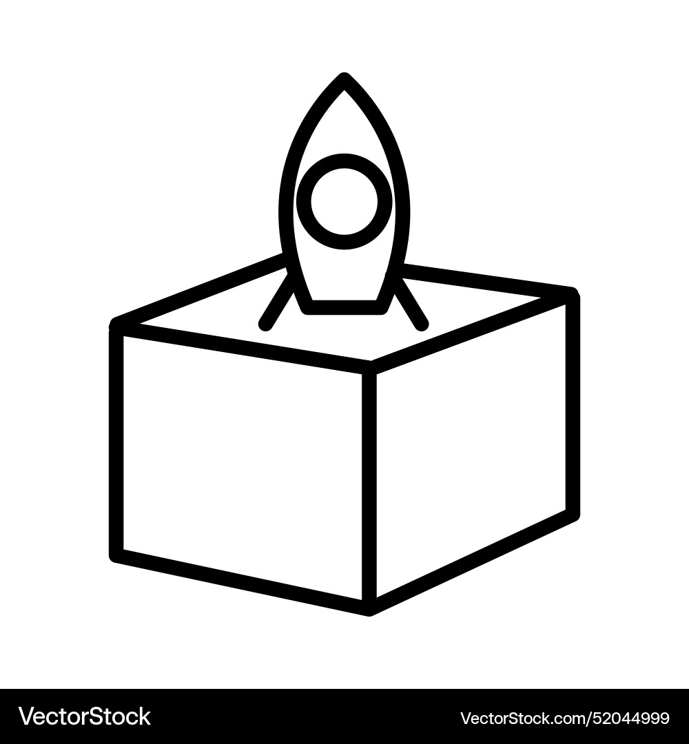 Product release icon design in filled Royalty Free Vector