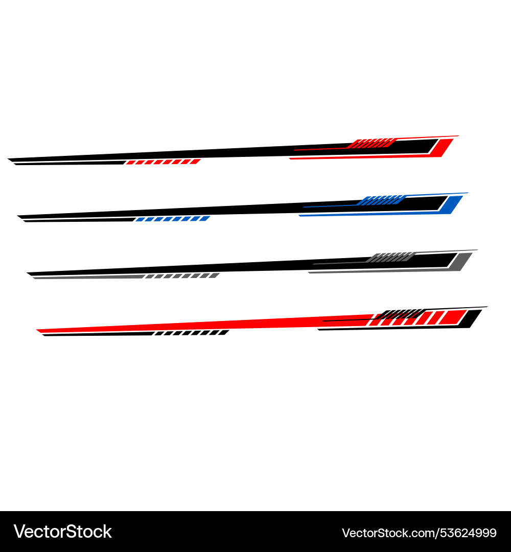 Racing car body template sticker design Royalty Free Vector