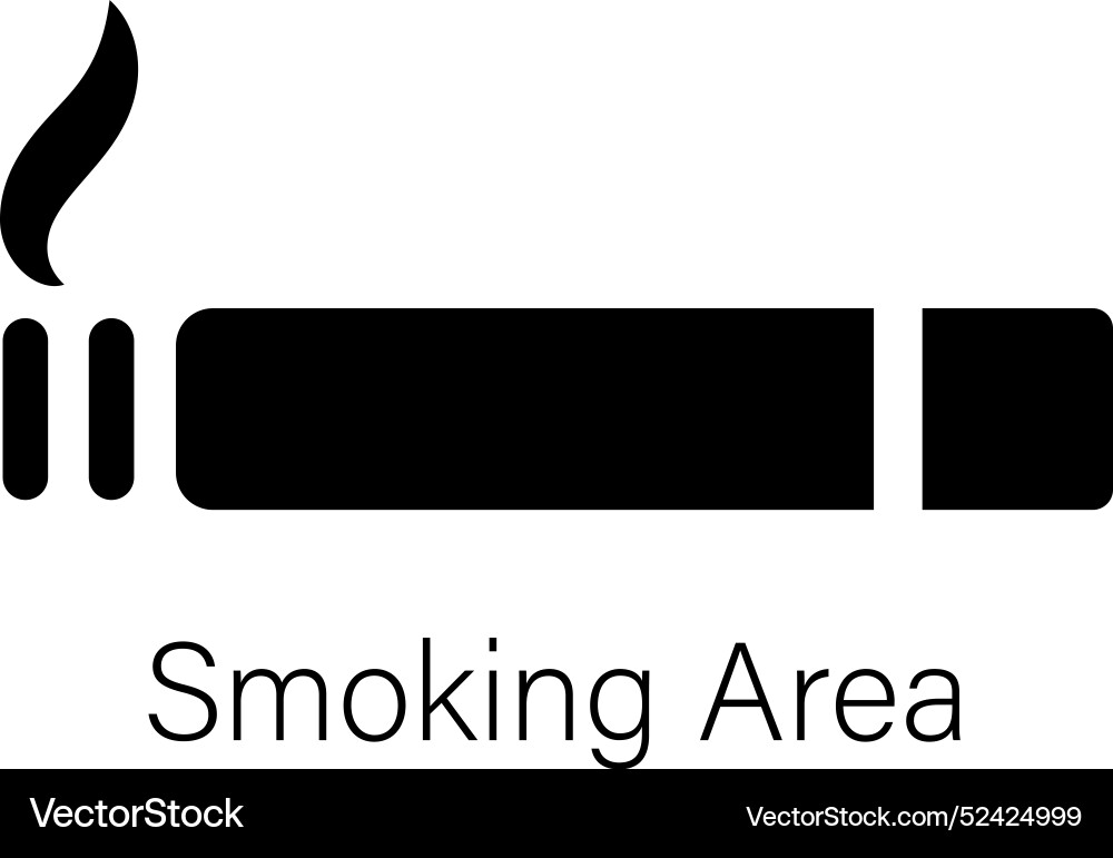 Smoking area Royalty Free Vector Image - VectorStock