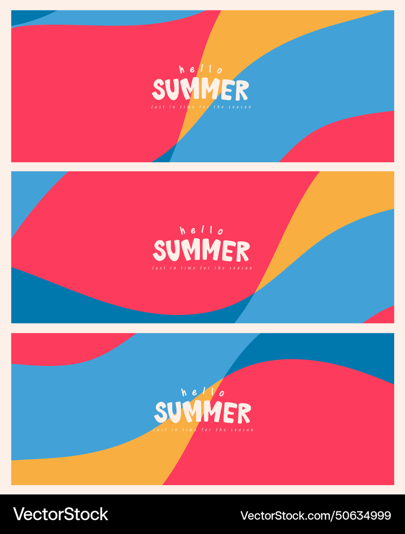 Summer banner abstract colorful background Vector Image