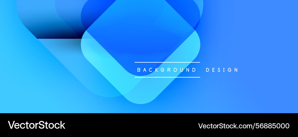 Abstract blue shapes overlap creating dynamic Vector Image