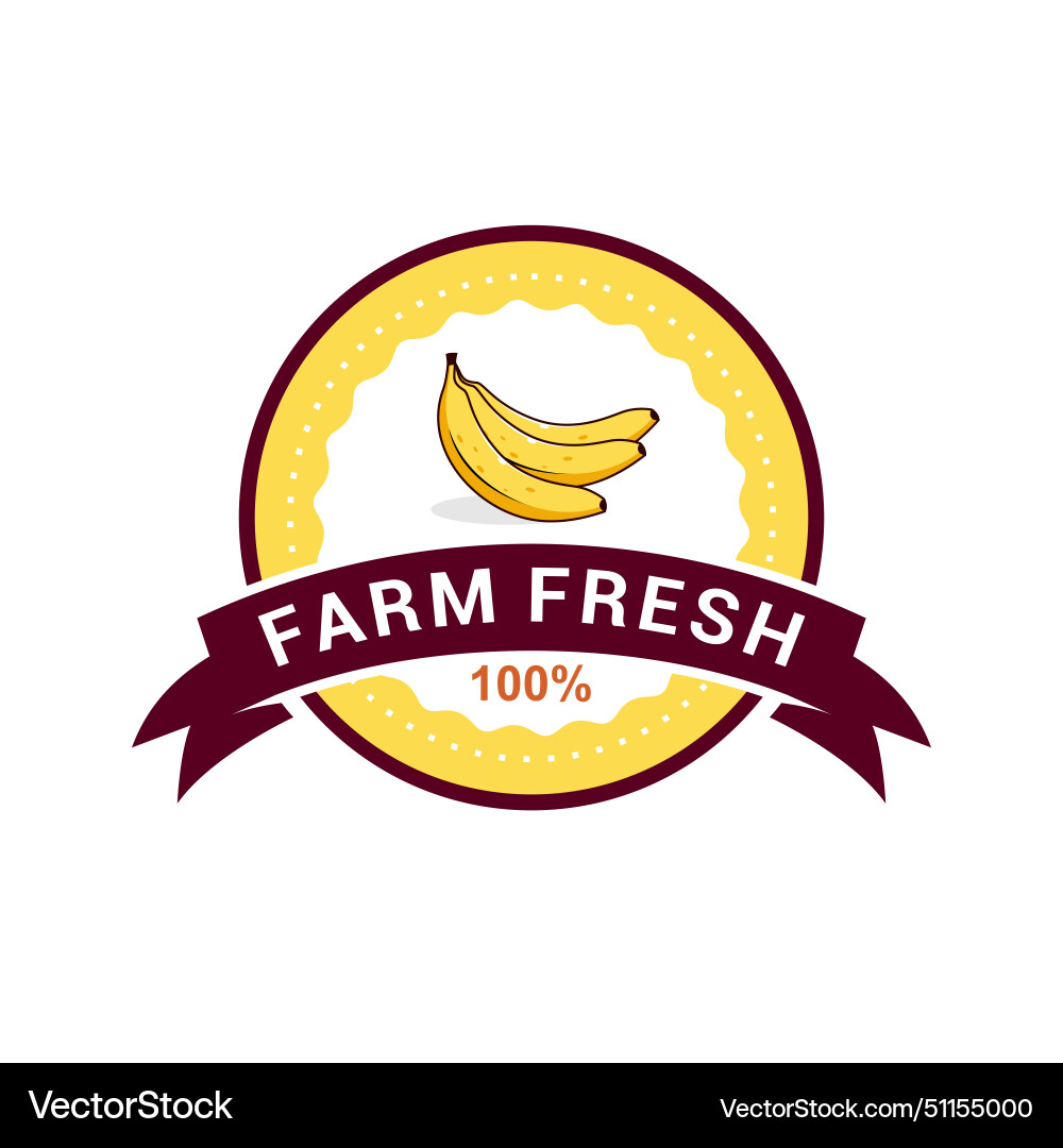 Banana fruit logo template Royalty Free Vector Image