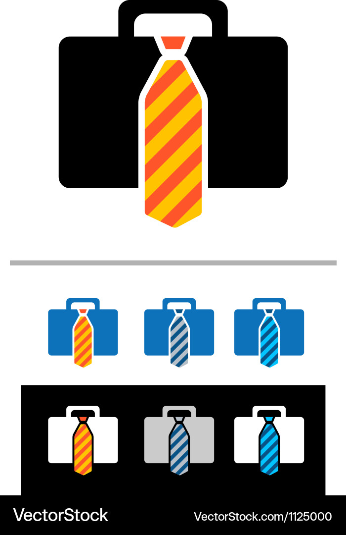 Briefcases icons Royalty Free Vector Image - VectorStock