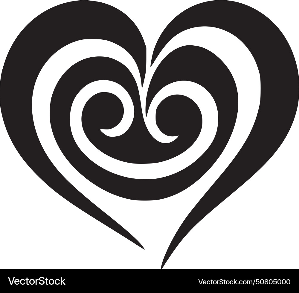 Heart - minimalist and simple silhouette Vector Image