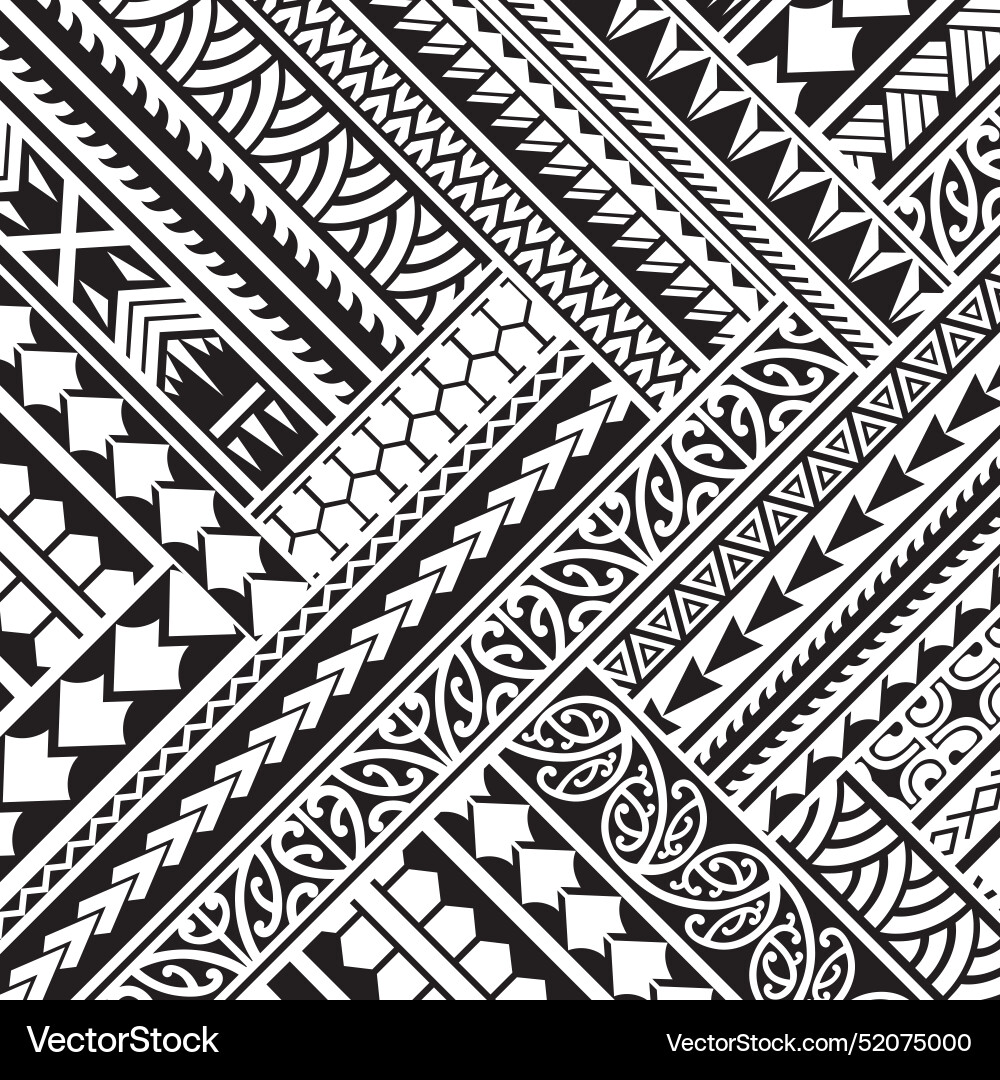 Polynesian tattoo tribal background design Vector Image