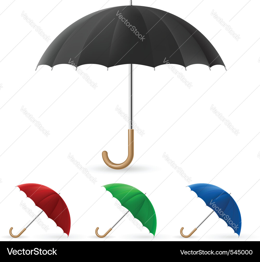 Realistic umbrella Royalty Free Vector Image - VectorStock
