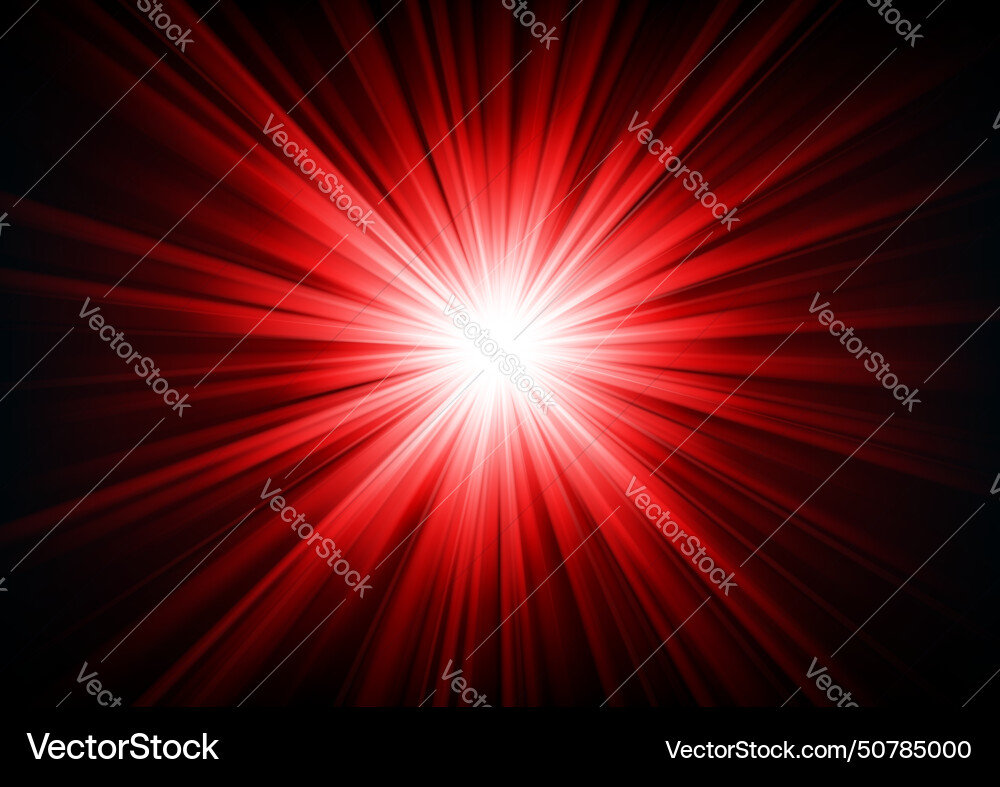 Red light shining from darkness Royalty Free Vector Image