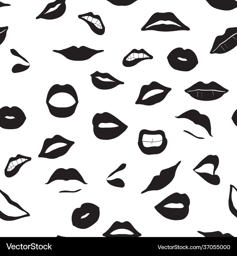 Seamless lips Royalty Free Vector Image - VectorStock