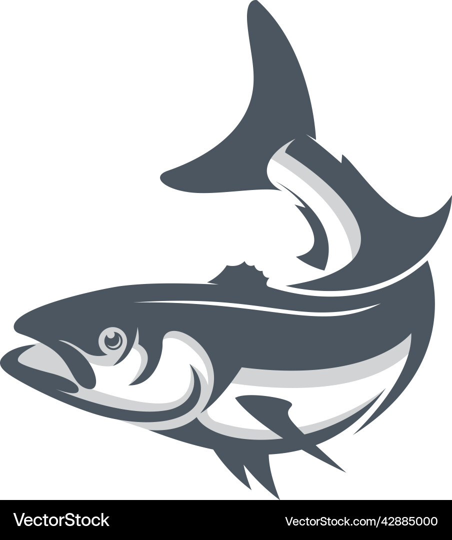 Trout fish fishing template Royalty Free Vector Image