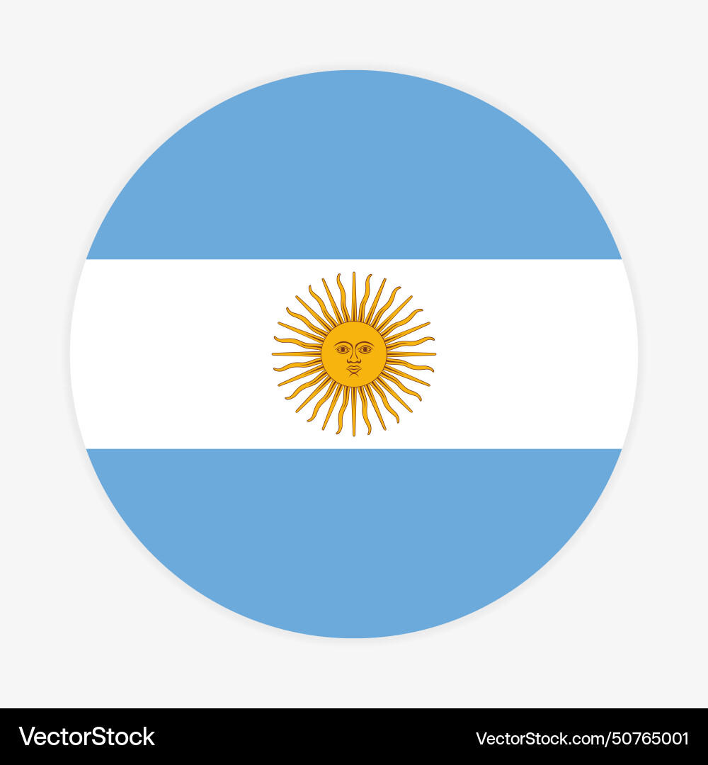 Argentinien Kreis Flagge rund Lizenzfreies Vektorbild