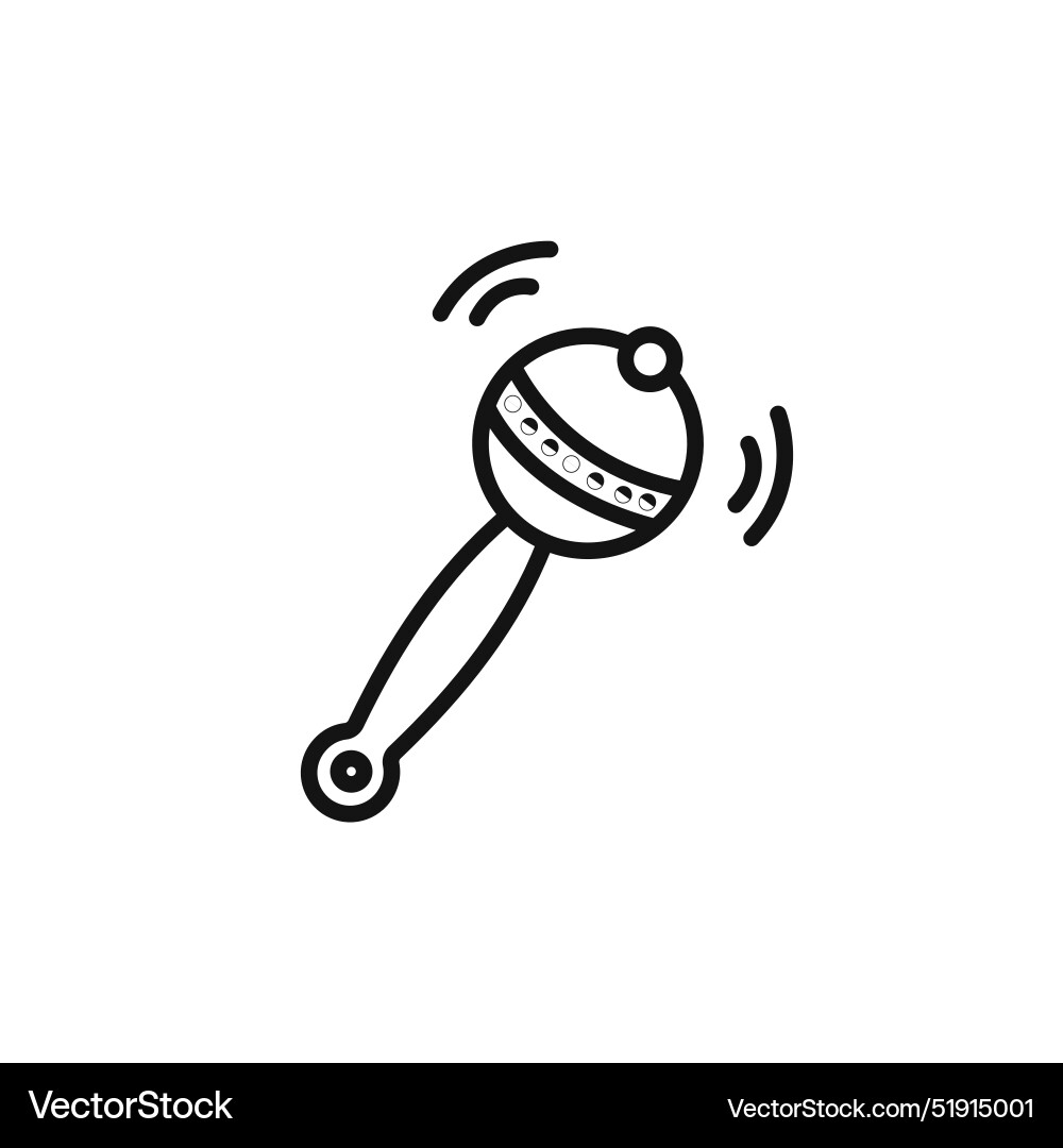 Baby rattle icon set collection for web Royalty Free Vector