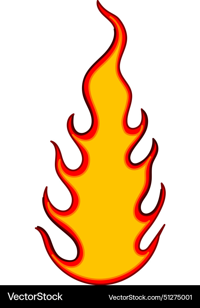 Car flame decal cartoon Royalty Free Vector Image
