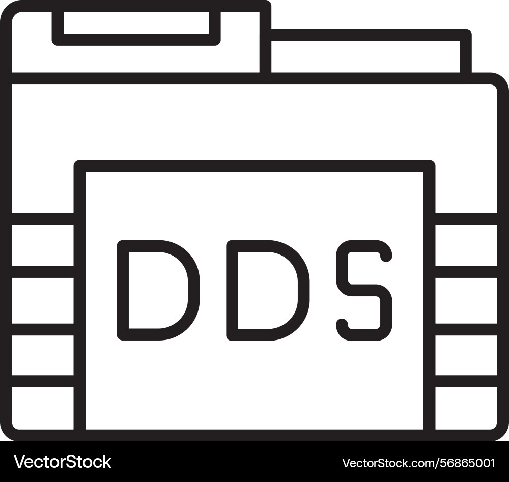 Dds folder icon Royalty Free Vector Image - VectorStock
