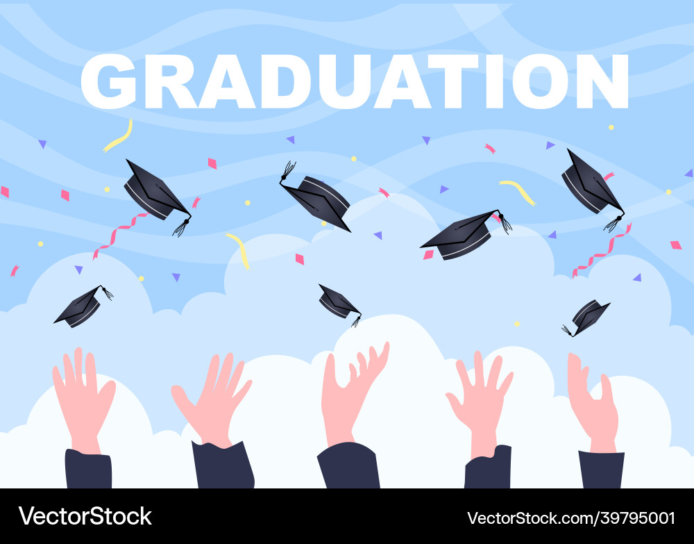 Graduation Celebration - Students Royalty Free Vector Image
