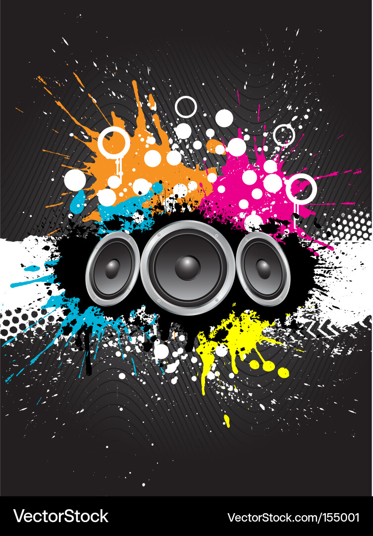 Grunge music background Royalty Free Vector Image