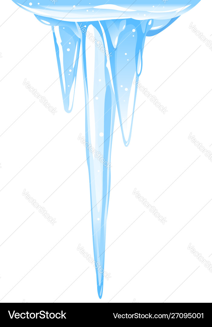 Icicles cluster isolated Royalty Free Vector Image