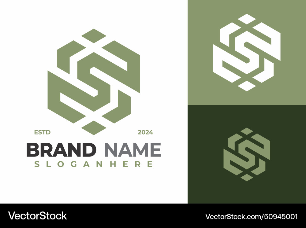 Letter s monogram logo design symbol icon Vector Image