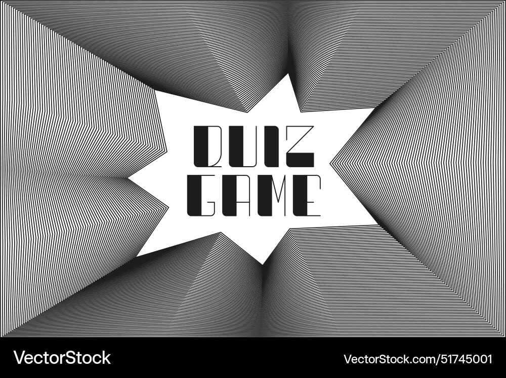 Quiz game - banner design background cover Vector Image