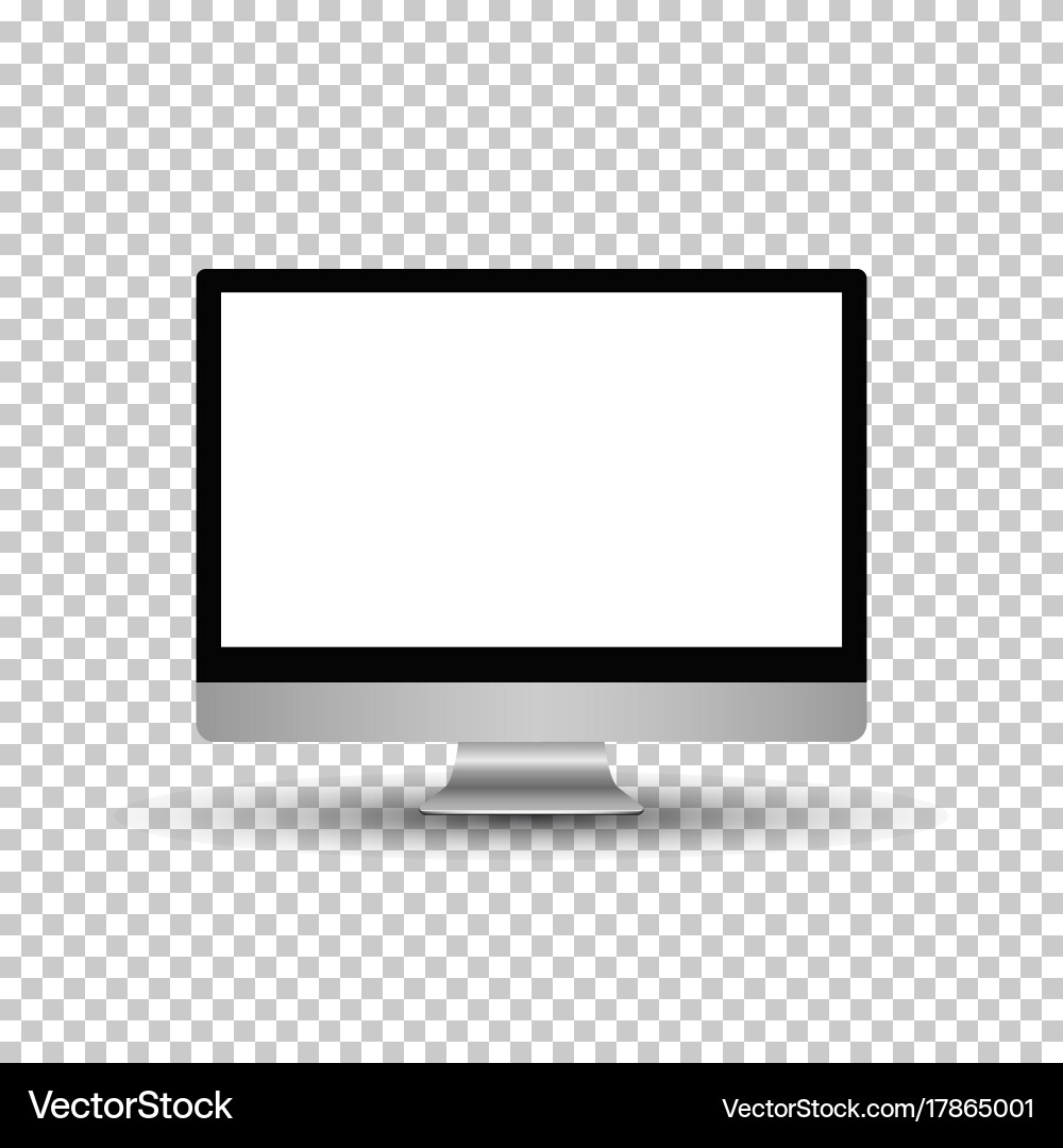 Realistic computer monitor isolated on transparent Realistic computer monitor isolated on transparent
