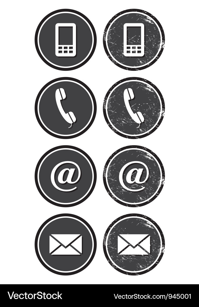 Retro Email & Communication Icons Royalty Free Vector