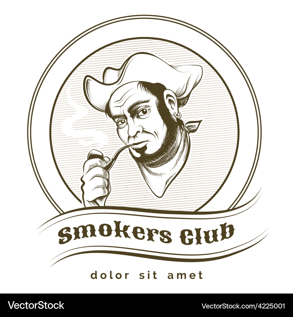 Smokers club Royalty Free Vector Image - VectorStock