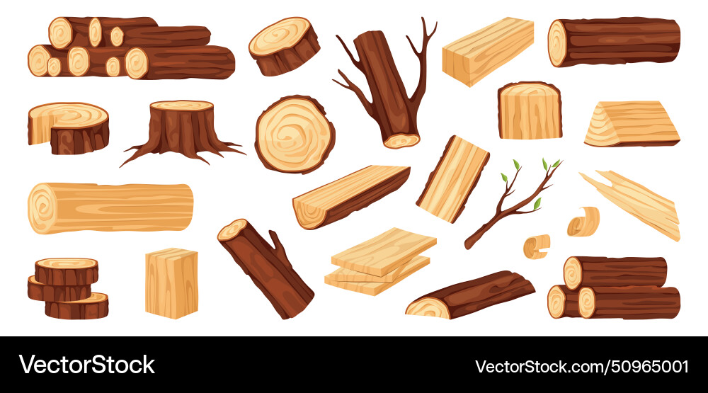 Woodwork and carpentry materials for work Vector Image