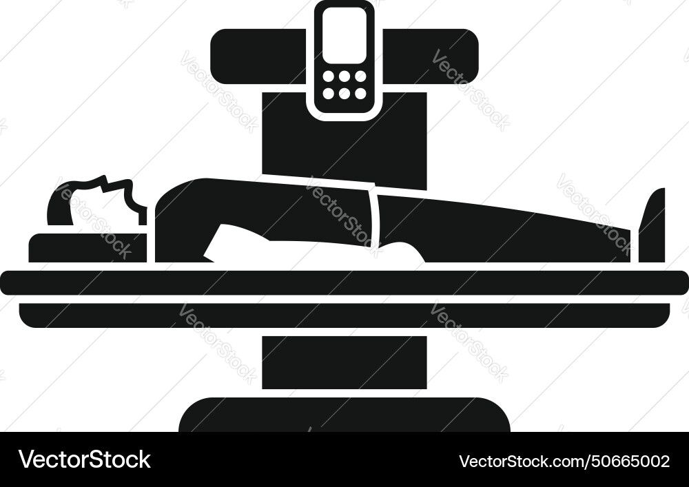 Client bed scan icon simple xray image Royalty Free Vector Client bed scan icon simple xray image Royalty Free Vector