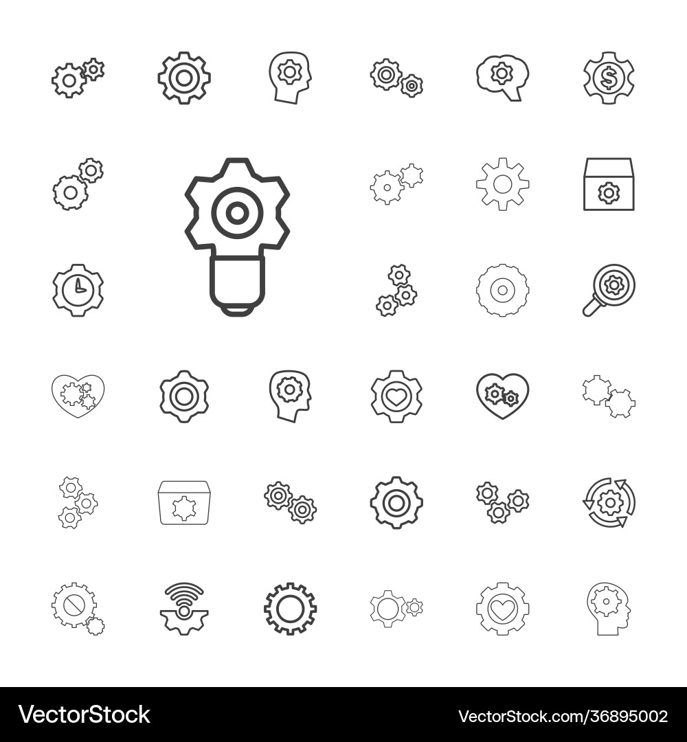 Cog icons Royalty Free Vector Image - VectorStock