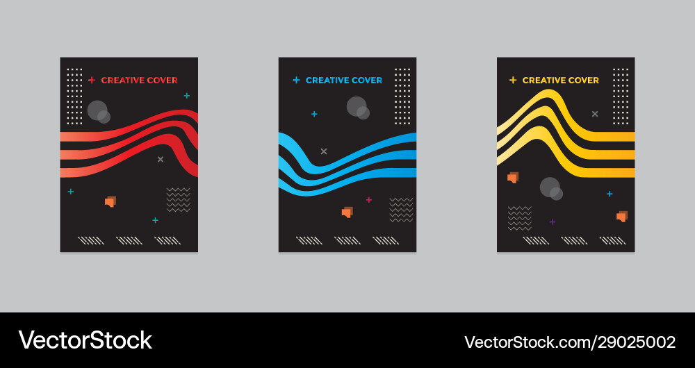 Creative cover design in geometric style minimal Vector Image