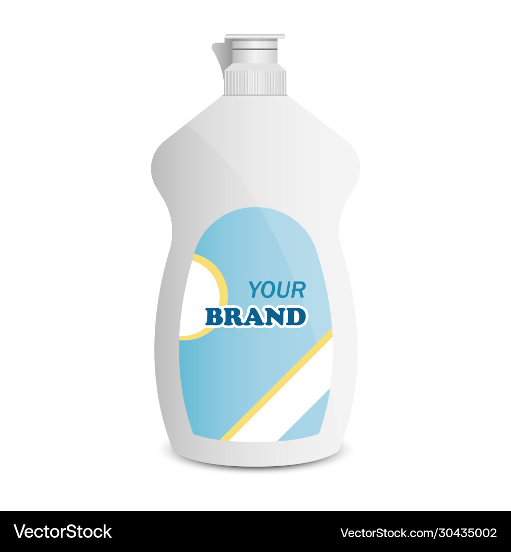 Dishwashing liquid bottle Royalty Free Vector Image