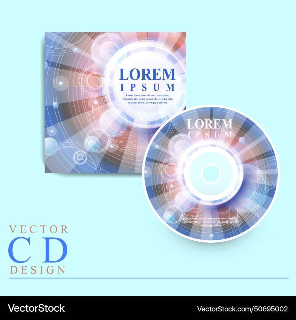 Modern cd cover template design Royalty Free Vector Image