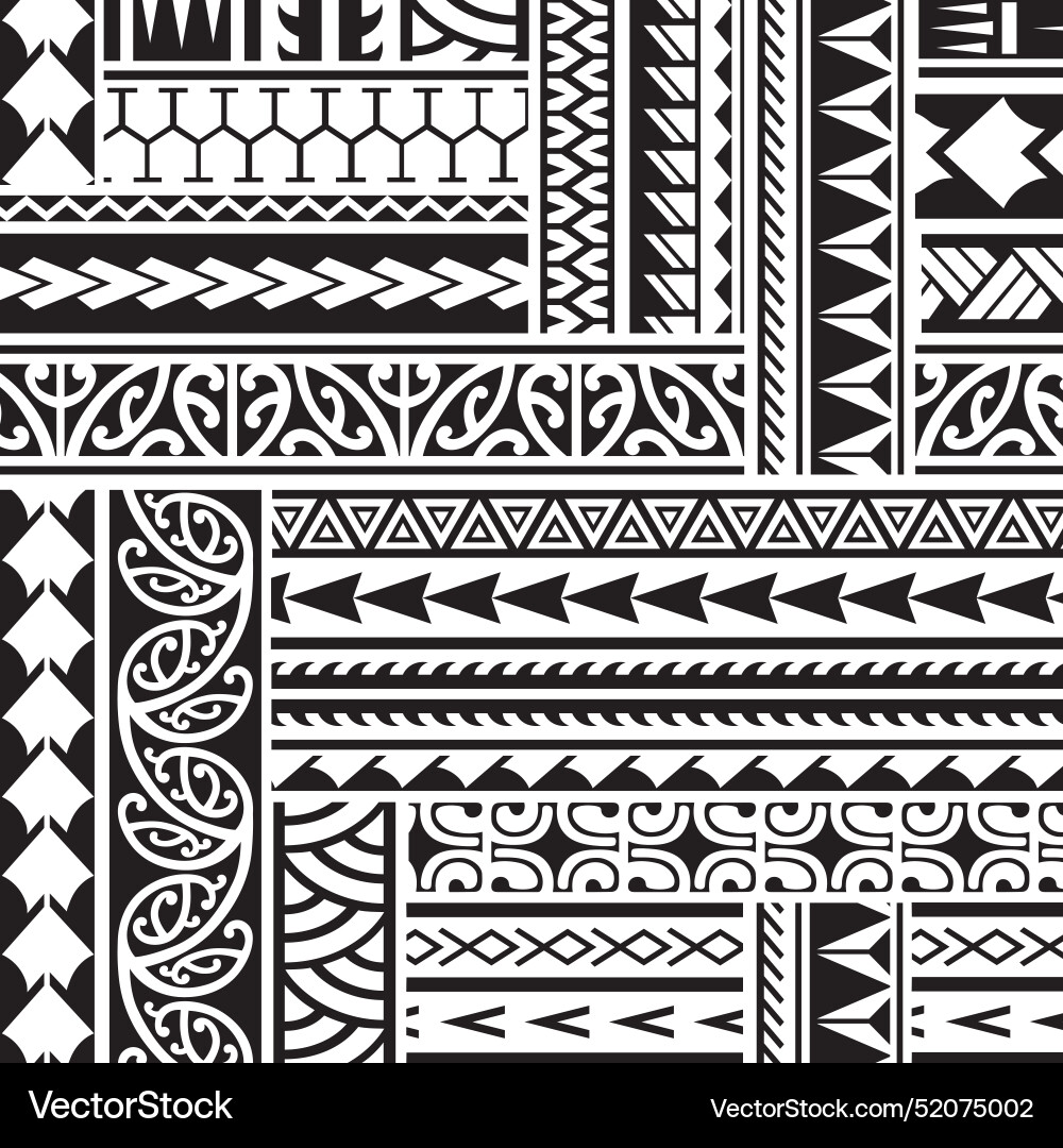 Polynesian tattoo tribal background design Vector Image