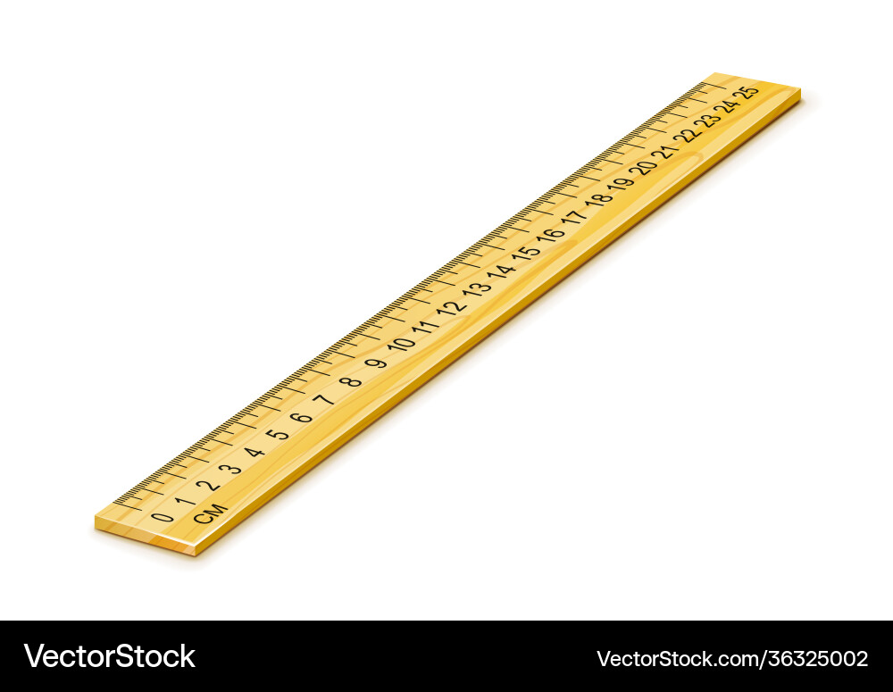 Wooden ruler for measuring Royalty Free Vector Image