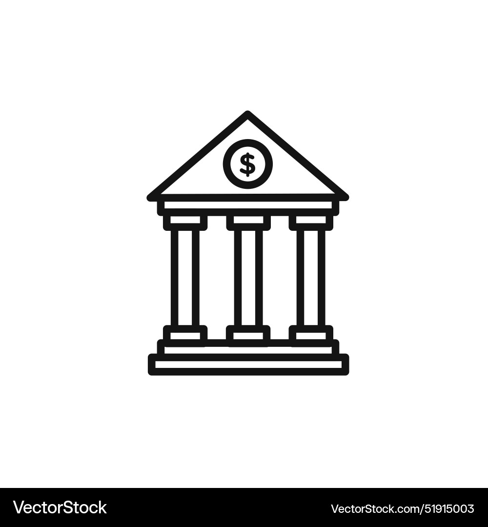 Bank icon set collection for web Royalty Free Vector Image