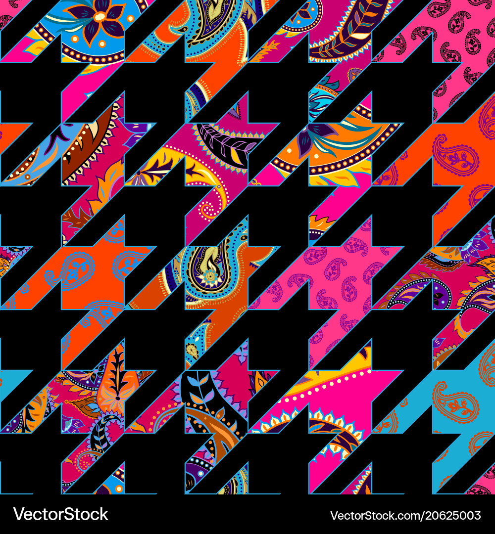 Geometrical patchwork pattern Royalty Free Vector Image