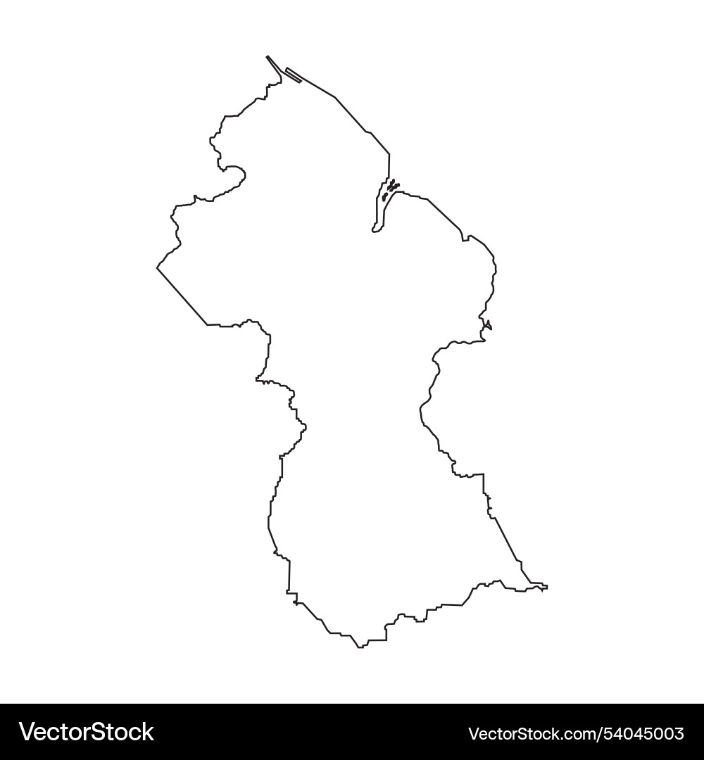 Guyana map icon Royalty Free Vector Image - VectorStock