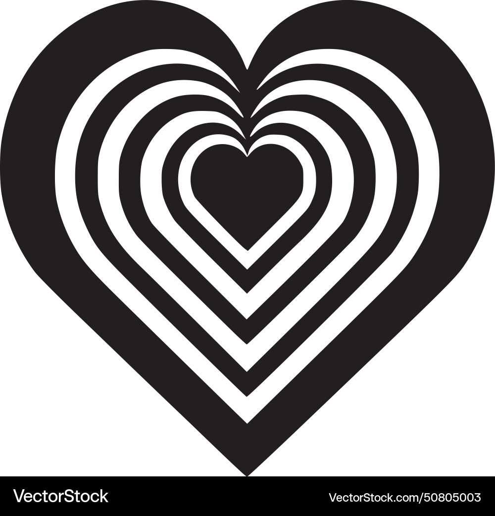 Heart - minimalist and simple silhouette Vector Image
