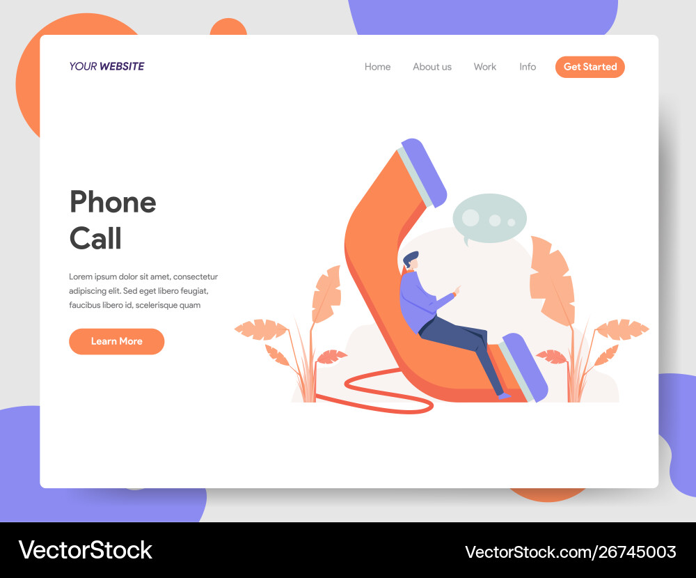 Phone call concept Royalty Free Vector Image - VectorStock