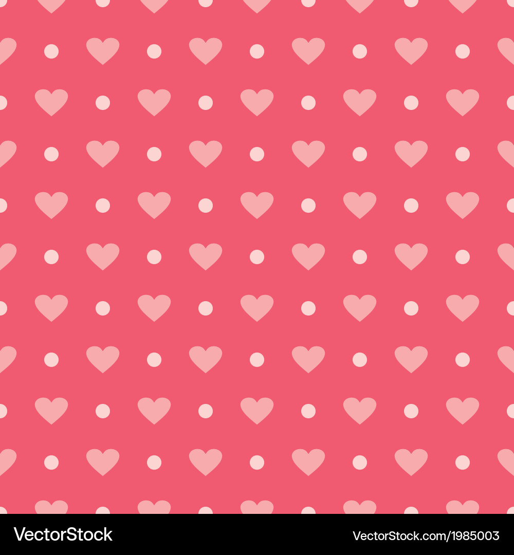 Pink Heart Polka Dot Background Royalty Free Vector Image