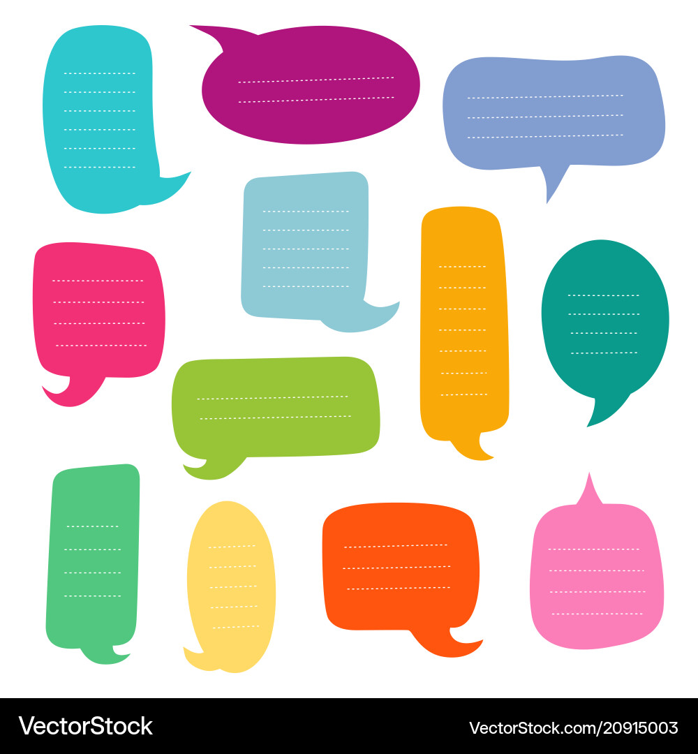 Set of empty dialogs boxes speech bubbles Vector Image